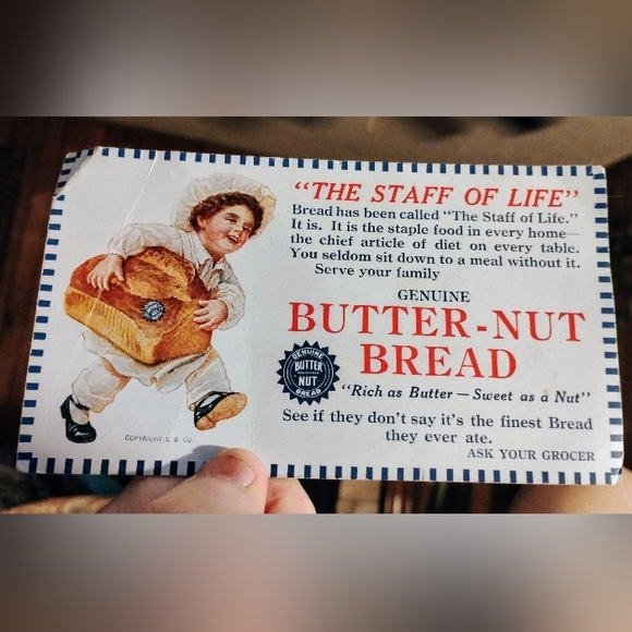 S.B. Co | Office | Vintage Butternut Bread Advertising Card | Poshmark